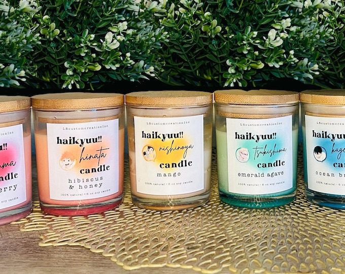 Tsukishima, Sea Salt Lime and Agave Scented, Anime Candle - Etsy