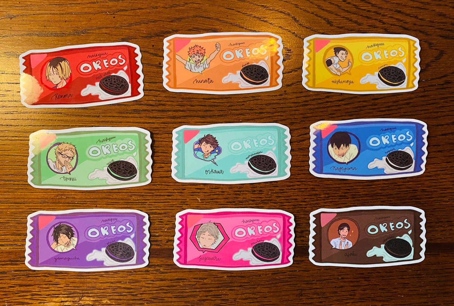 Volleyball Anime Oreo Stickers - Etsy