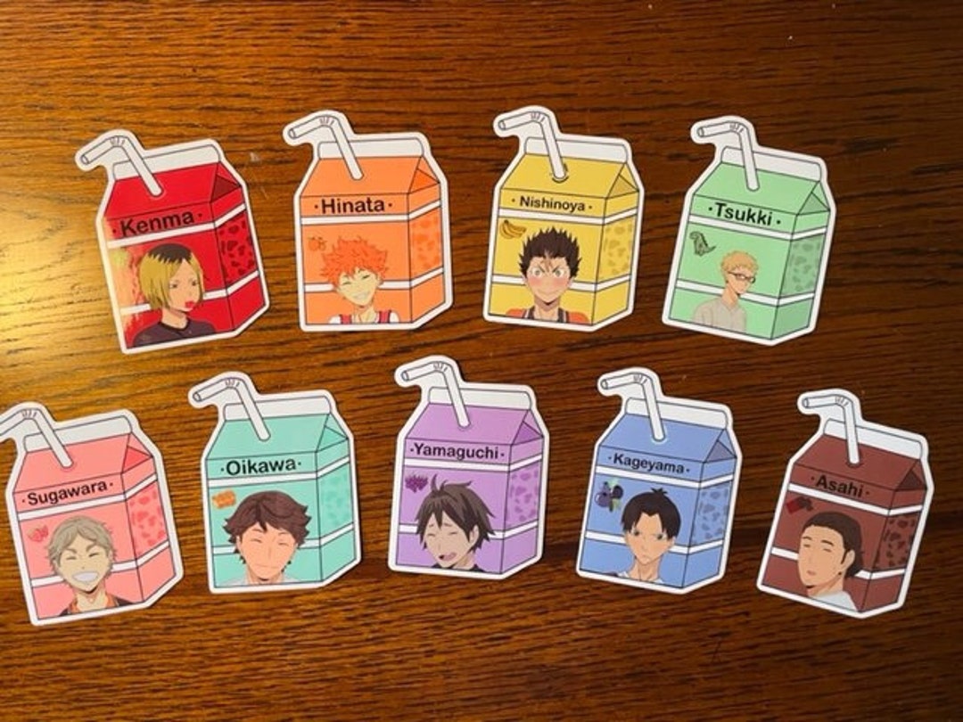 Volleyball Anime Milk Stickers - Etsy