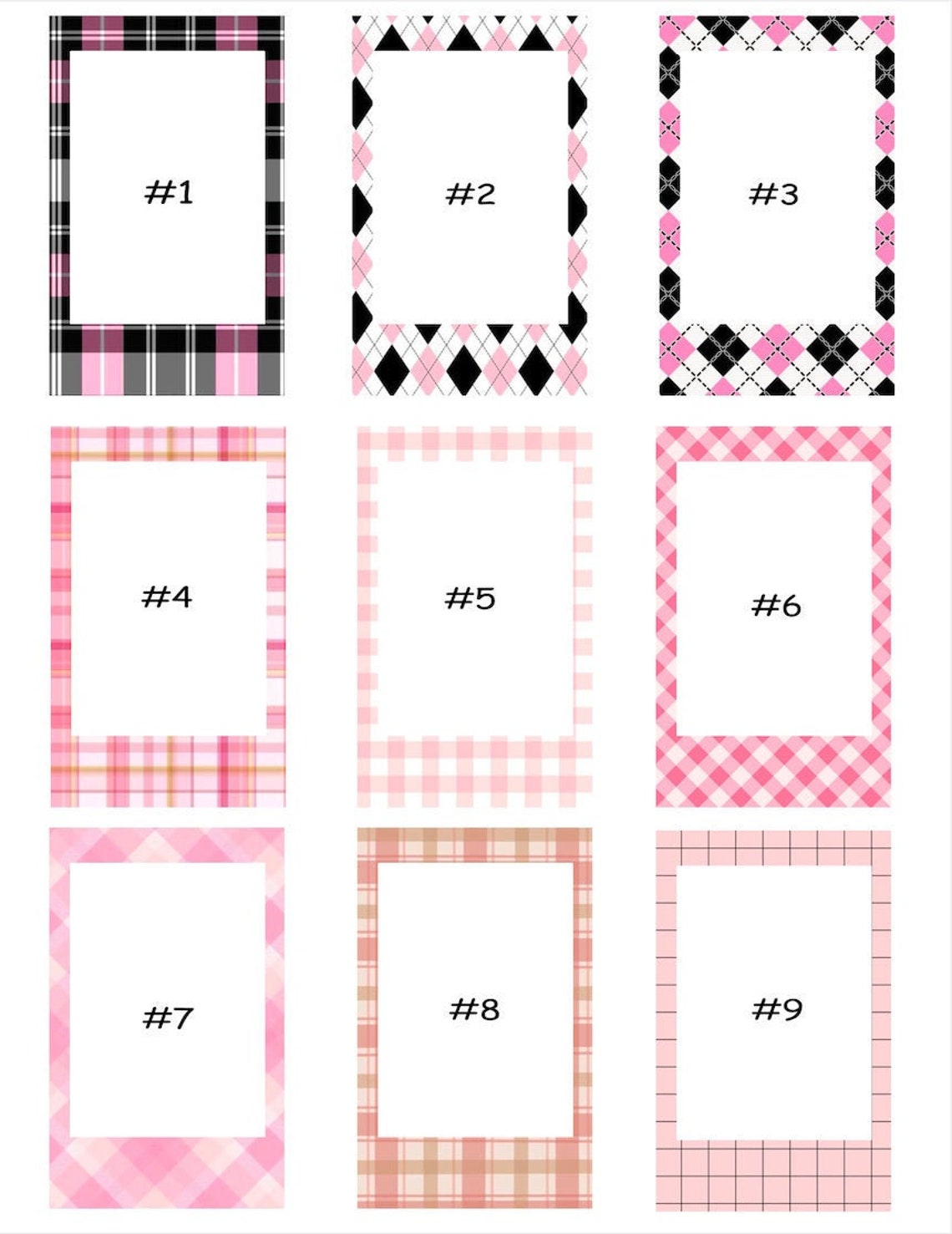 Pink Polaroid Frame Sticker Frames for Polaroids Cute | Etsy