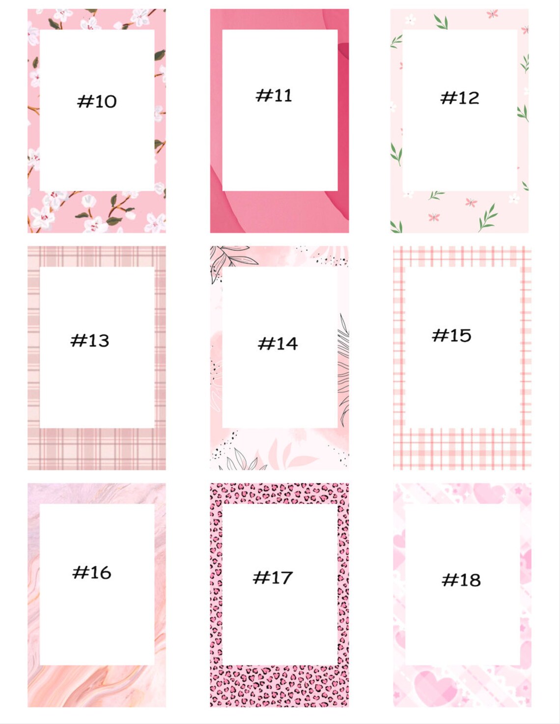 Pink Polaroid Frame Sticker Frames for Polaroids Cute | Etsy