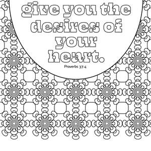Bible Verse Coloring Page,delight Yourself in the Lord, Instant Digital ...