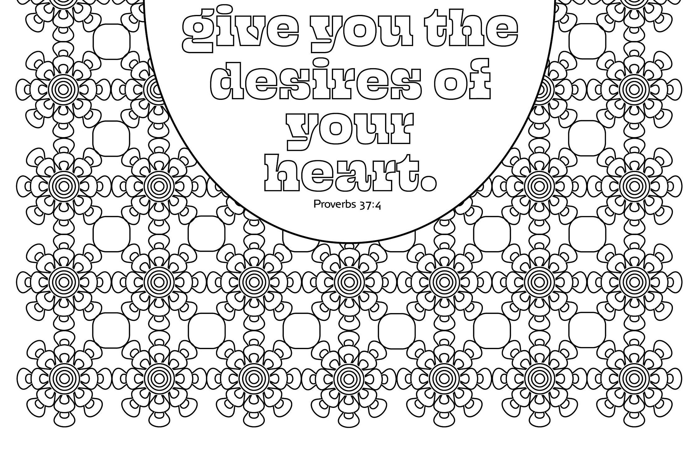 Bible Verse Coloring Page,delight Yourself in the Lord, Instant Digital ...