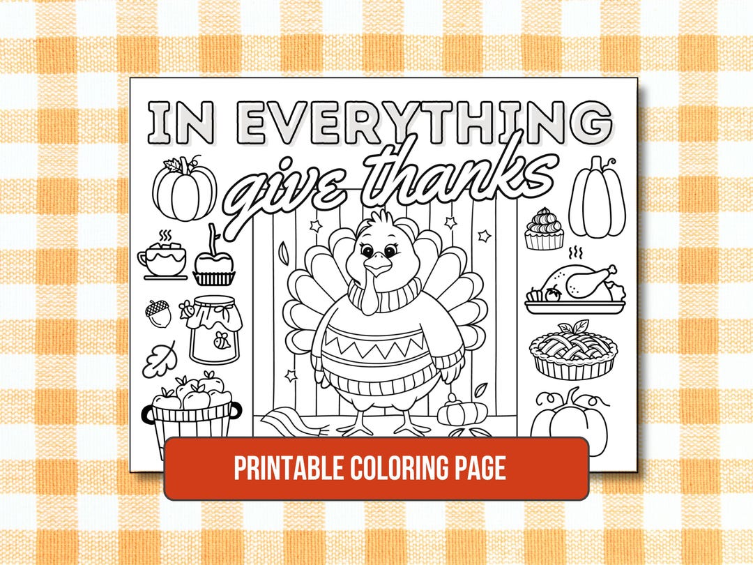 Printable Thanksgiving Coloring Page, Bible Verse Coloring Sheet ...