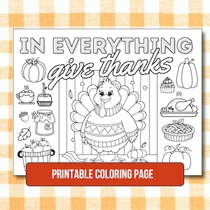 Printable Thanksgiving Coloring Page, Bible Verse Coloring Sheet ...