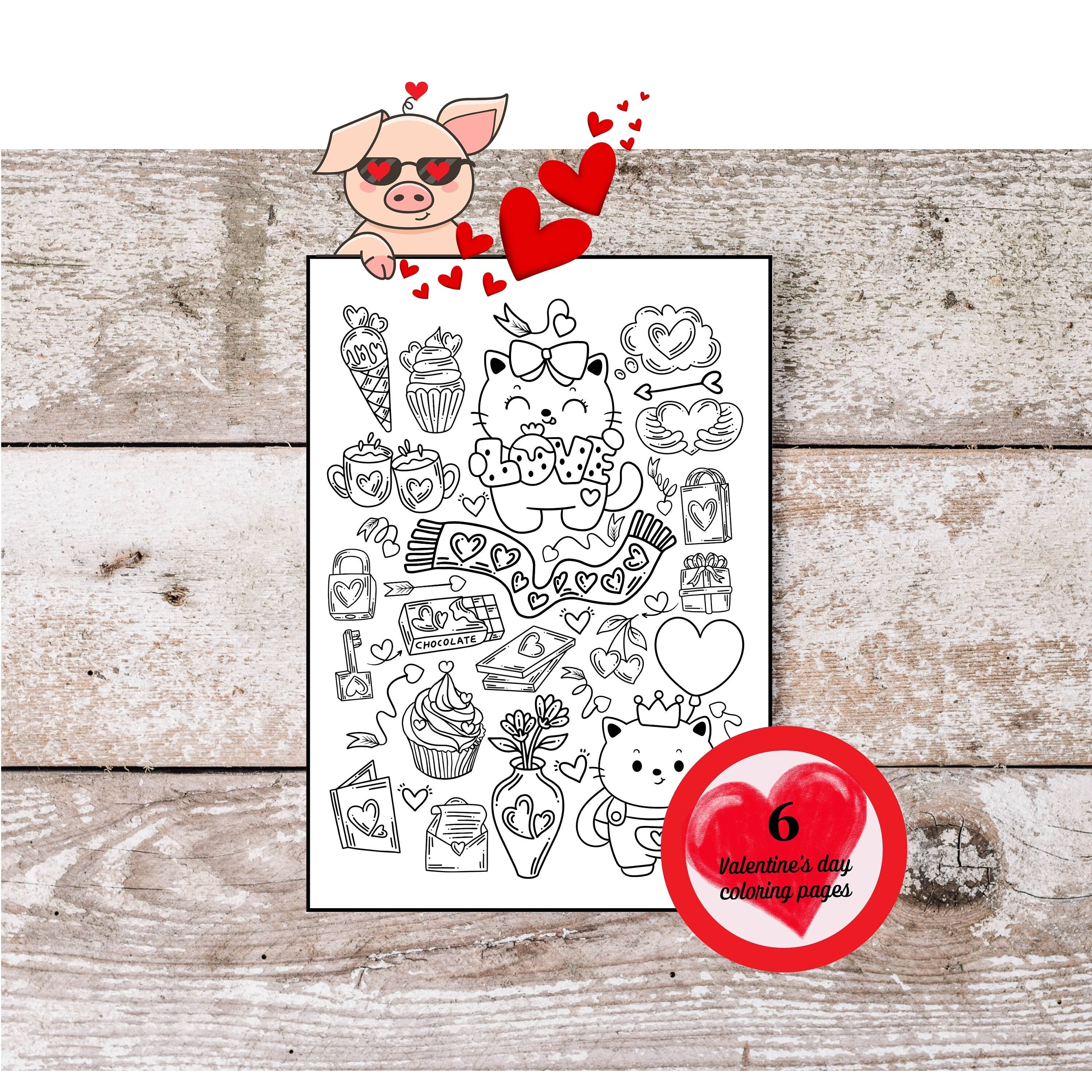 Printable Coloring Pages, Kids Coloring Activity, Hearts Coloring Pages ...