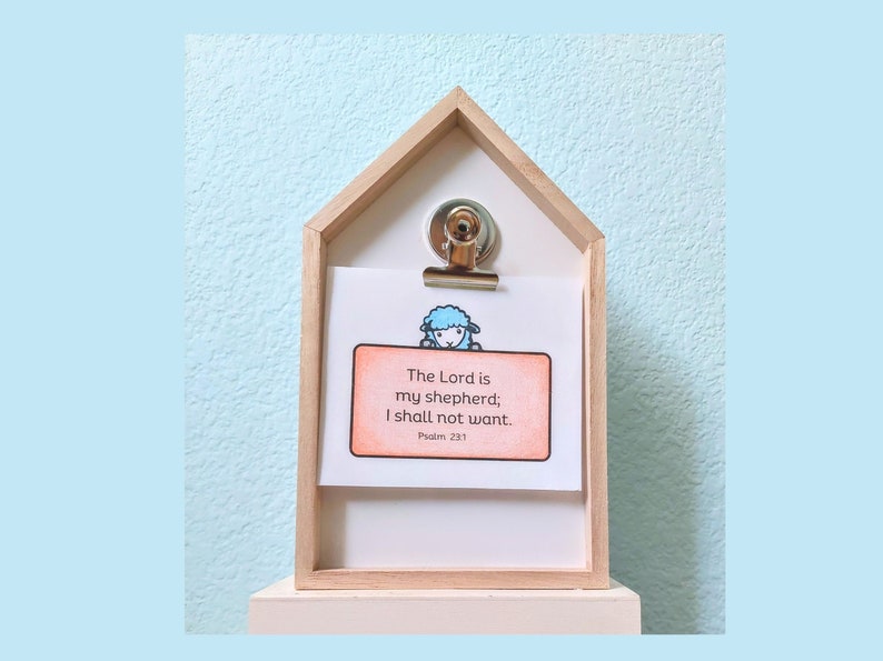 Psalm 23 Scripture Card Printable, Bible Memory Verse Cards, Kid's ...