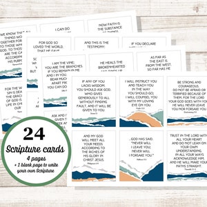 Printable Bible Verse Cards: Scripture Memory (PDF Download) - Etsy