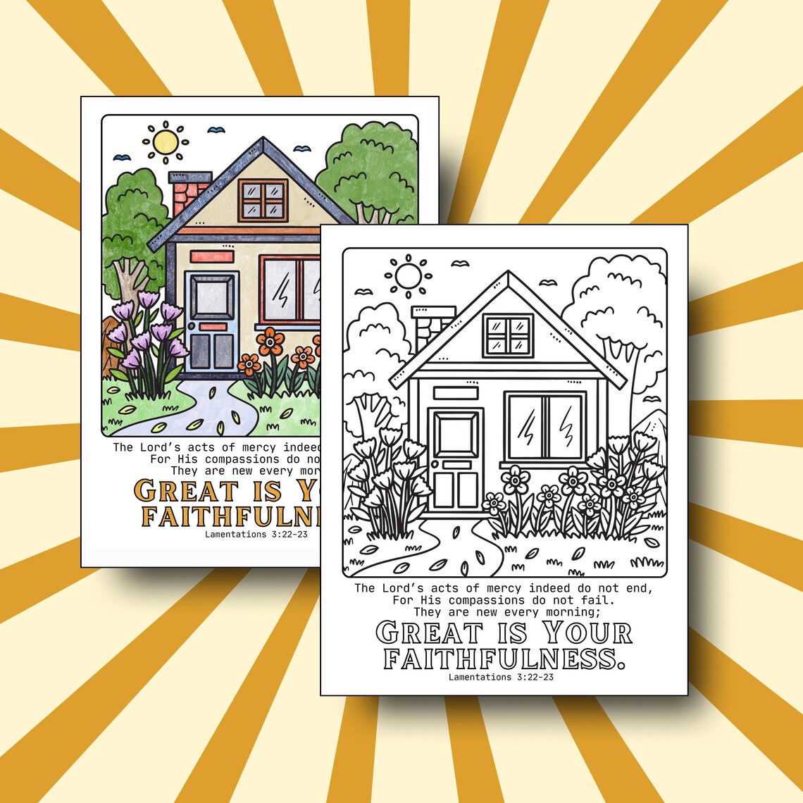 Bible Verse Coloring Pages: Christian Scripture, Spring Theme (PDF) - Etsy