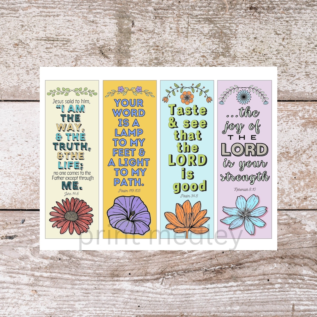 Printable Scripture Coloring Bookmarks, Bible Verse Bookmarks, Bible ...