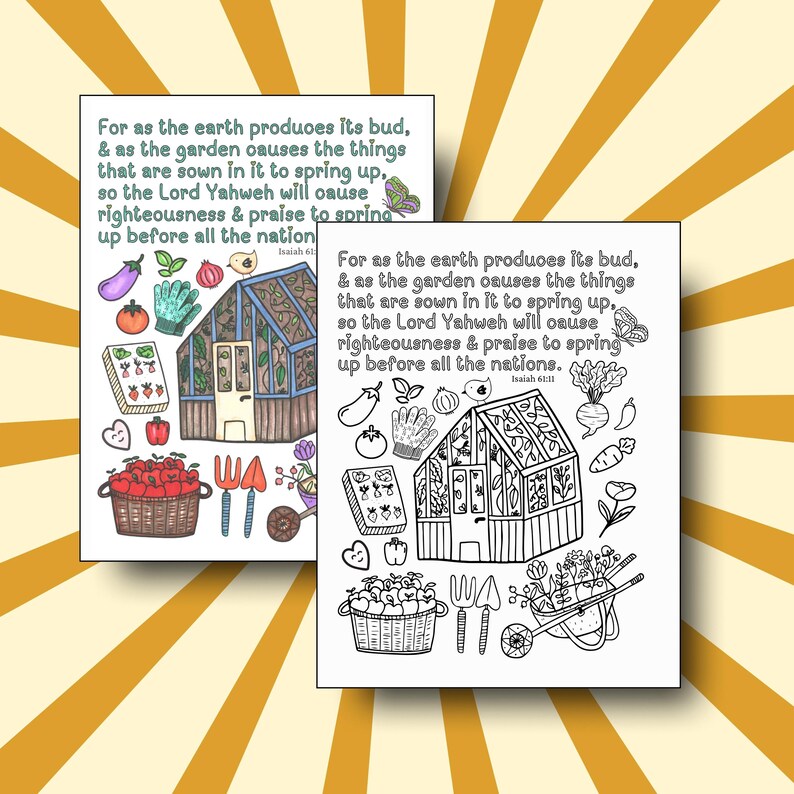 Bible Verse Coloring Pages: Christian Scripture, Spring Theme (PDF) - Etsy
