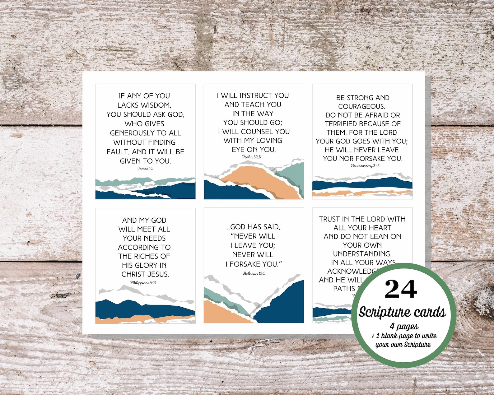 Printable Bible Verse Cards: Scripture Memory (PDF Download) - Etsy