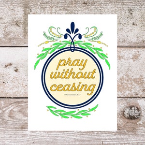 Bible Verse Coloring Page, pray Without Ceasing, Instant Digital PDF ...