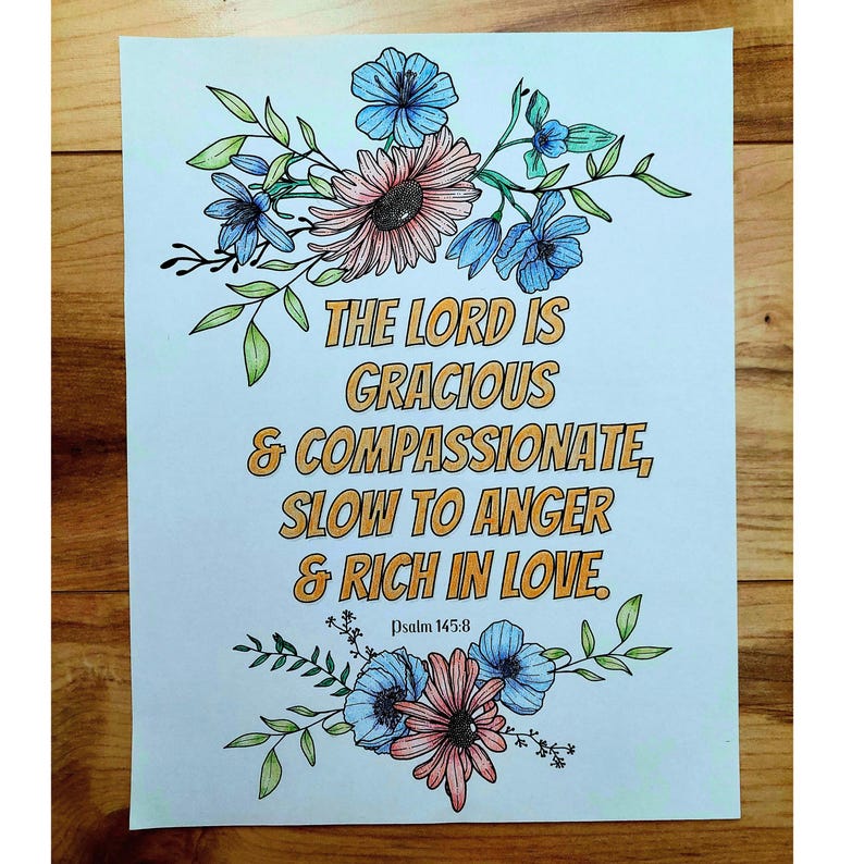 12 Psalms Coloring Pages Printable Bundle Set2, Inspiring Bible Verses ...