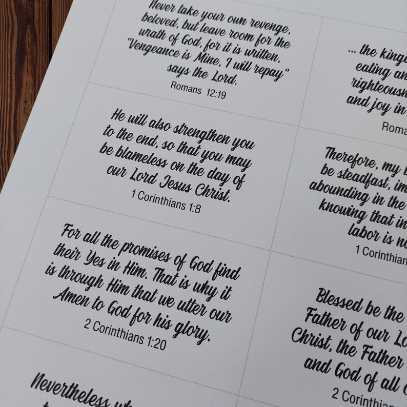 Printable Scripture Cards, 100 Bibles Verses, God’s Promises Scripture ...