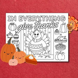 Printable Thanksgiving Coloring Page, Bible Verse Coloring Sheet ...