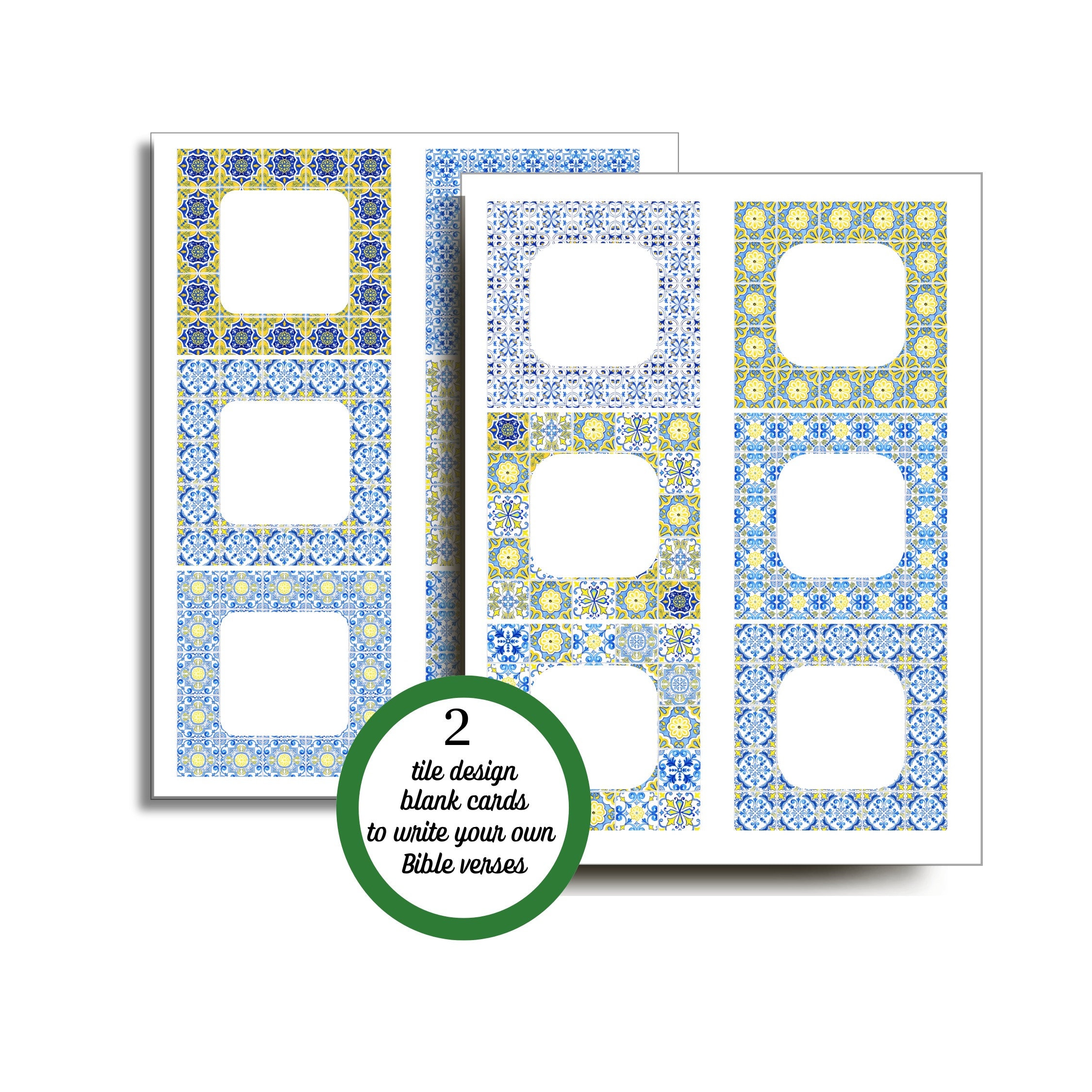 Scripture Cards Tile Design, Printable Bible Verse Cards, God's ...