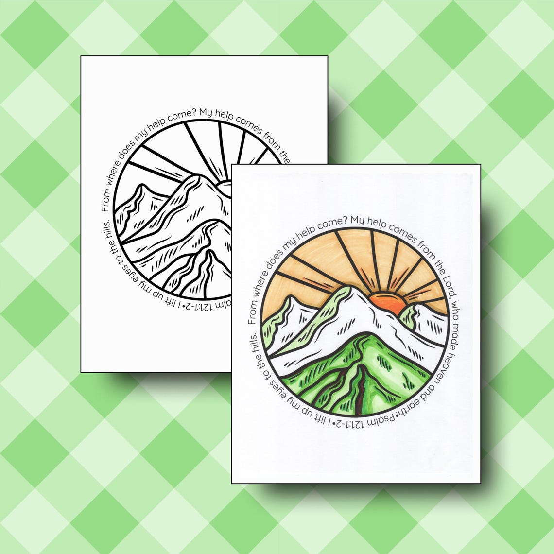 Bible Verse Coloring Pages: Christian Scripture, Spring Theme (PDF) - Etsy