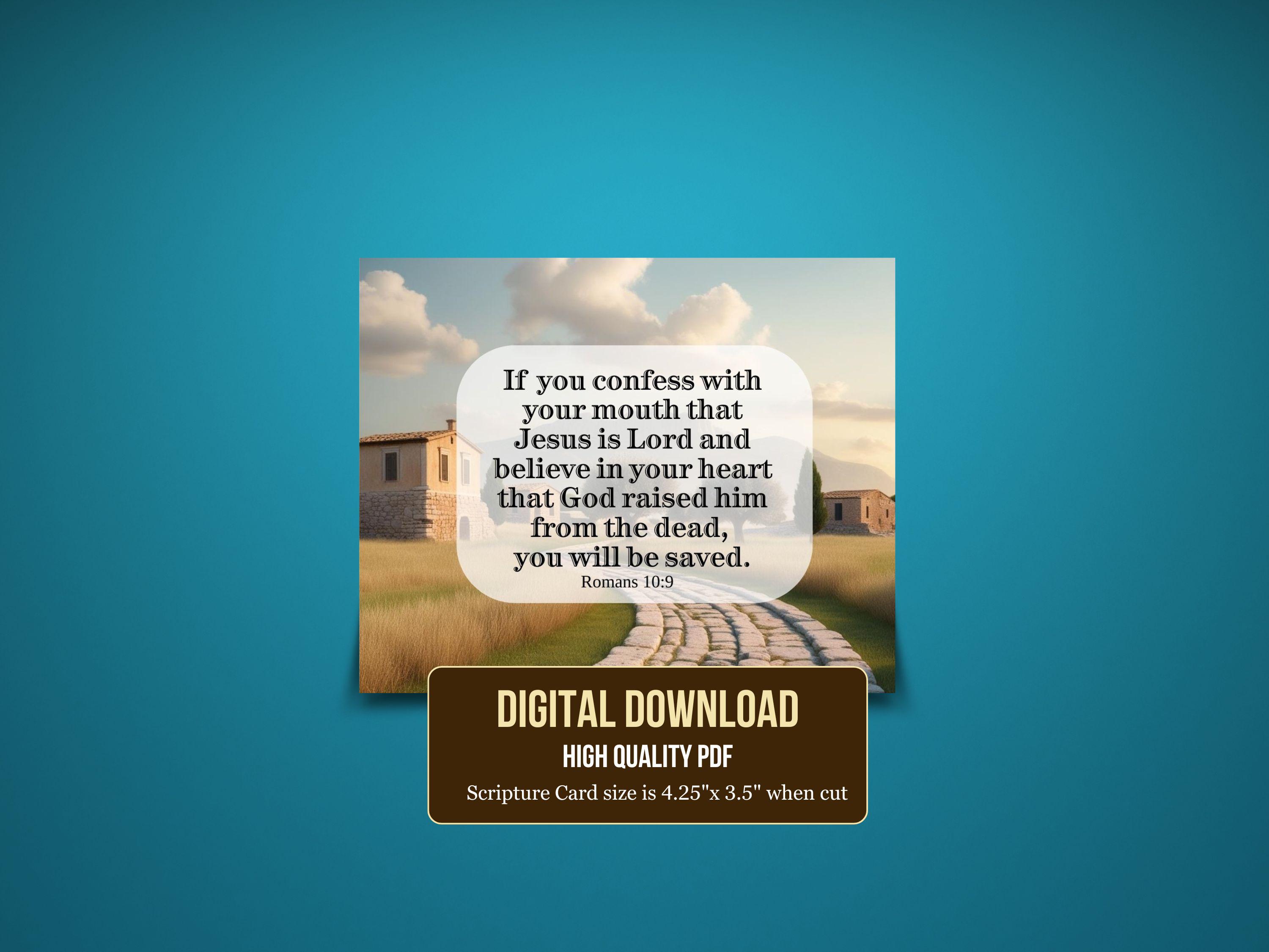 Romans Road to Salvation Scripture Cards: ESV Bible Verses (PDF) - Etsy