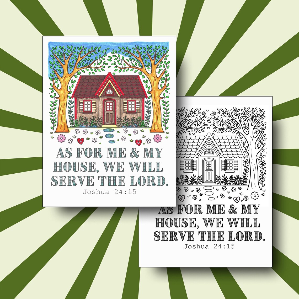 Bible Verse Coloring Pages: Christian Scripture, Spring Theme (PDF) - Etsy