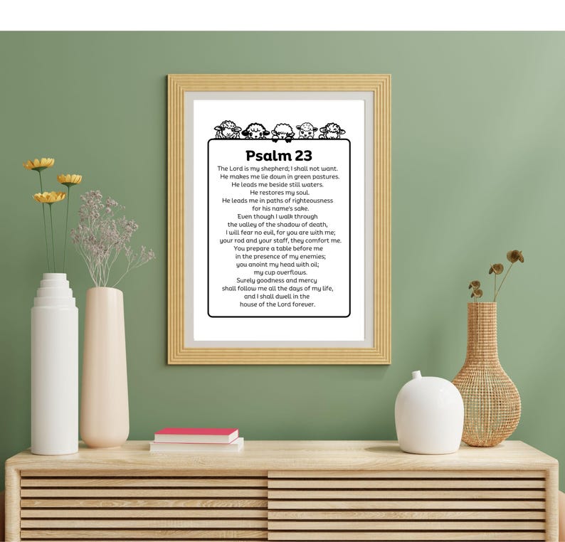 Printable Psalm 23 Scripture Full Text, the Lord is My Shepherd, Bible ...