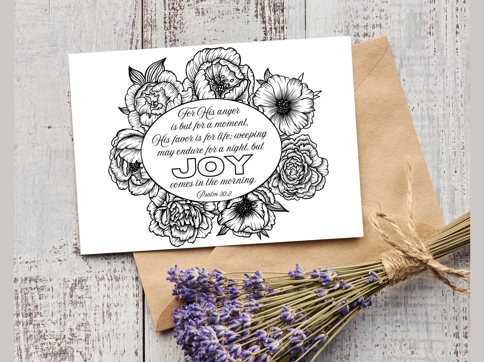 Scripture Coloring Cards, Black & White Floral Cards, Joy Bible Verse ...