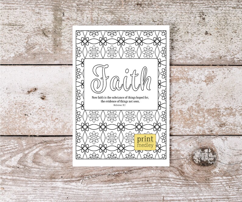 3 Printable Bible Verses Coloring Pages, Love, Hope, Faith ...