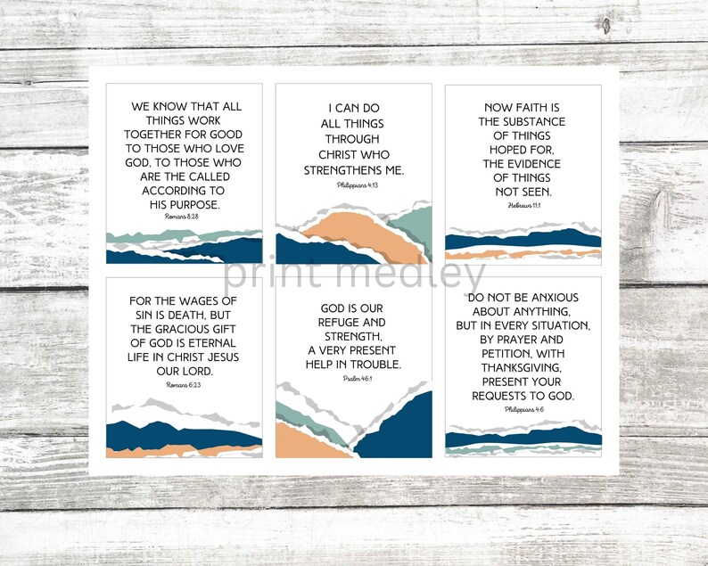 Printable Bible Verse Cards: Scripture Memory (PDF Download) - Etsy
