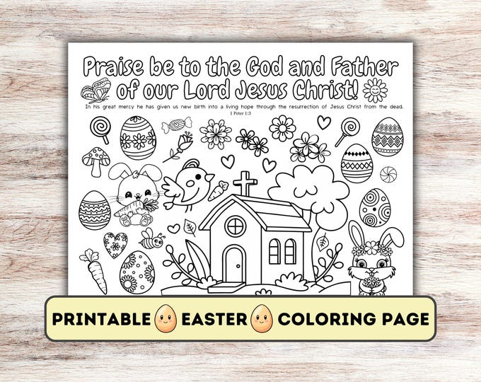Set of 5 Printable Bible Verse Coloring Pages | Christian Easter ...