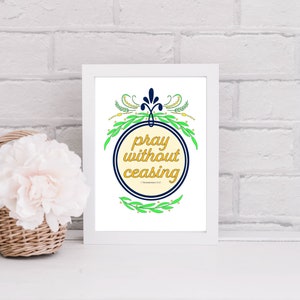 Bible Verse Coloring Page, pray Without Ceasing, Instant Digital PDF ...