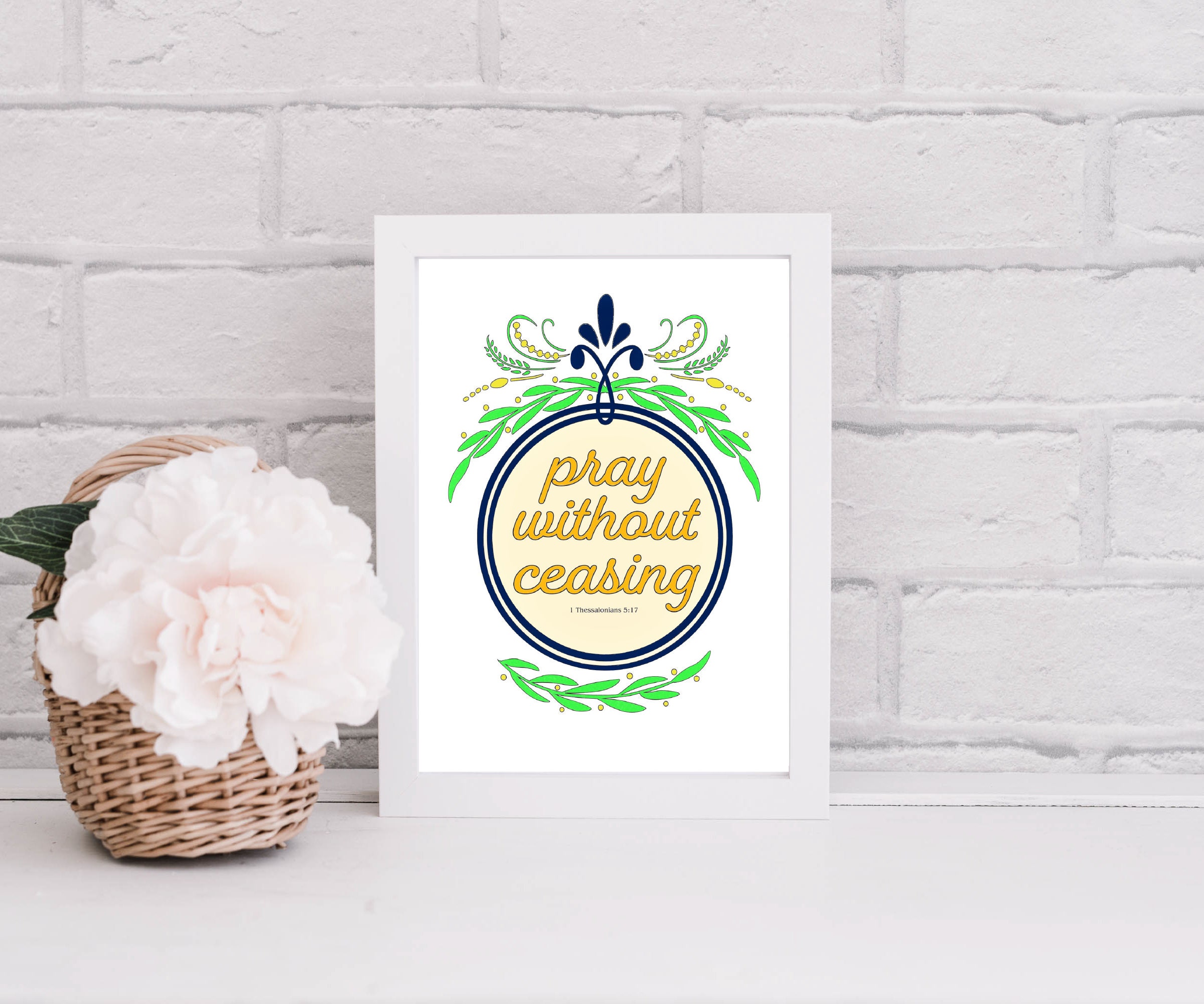 Bible Verse Coloring Page, pray Without Ceasing, Instant Digital PDF ...