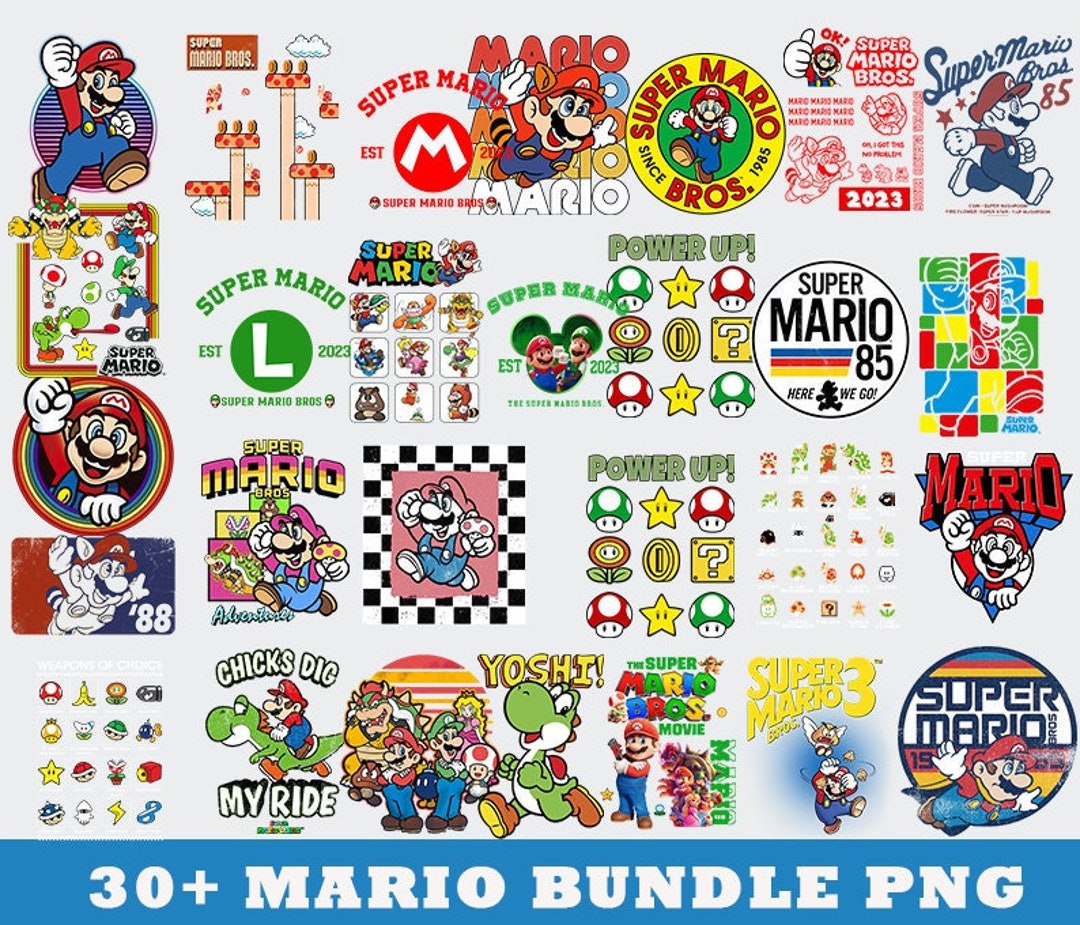 Mario Cut Files,super Mario PNG Bundle for Cricut and Sublimation,mario ...