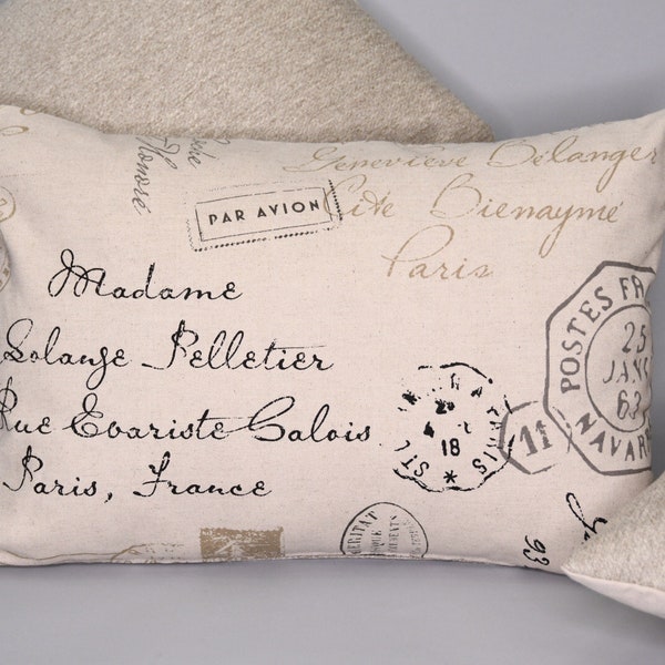 French Script Pillow - Etsy