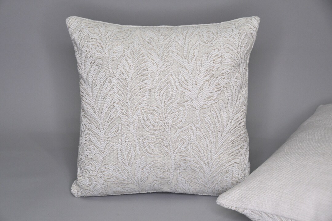 Climbing Leaves Corian Jacquard Throw Pillow Sham Cover 14”x14” Kelly ...