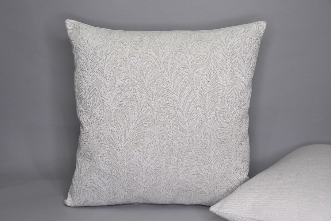 Climbing Leaves Corian Jacquard Throw Pillow Sham Cover 22”x22” Kelly ...