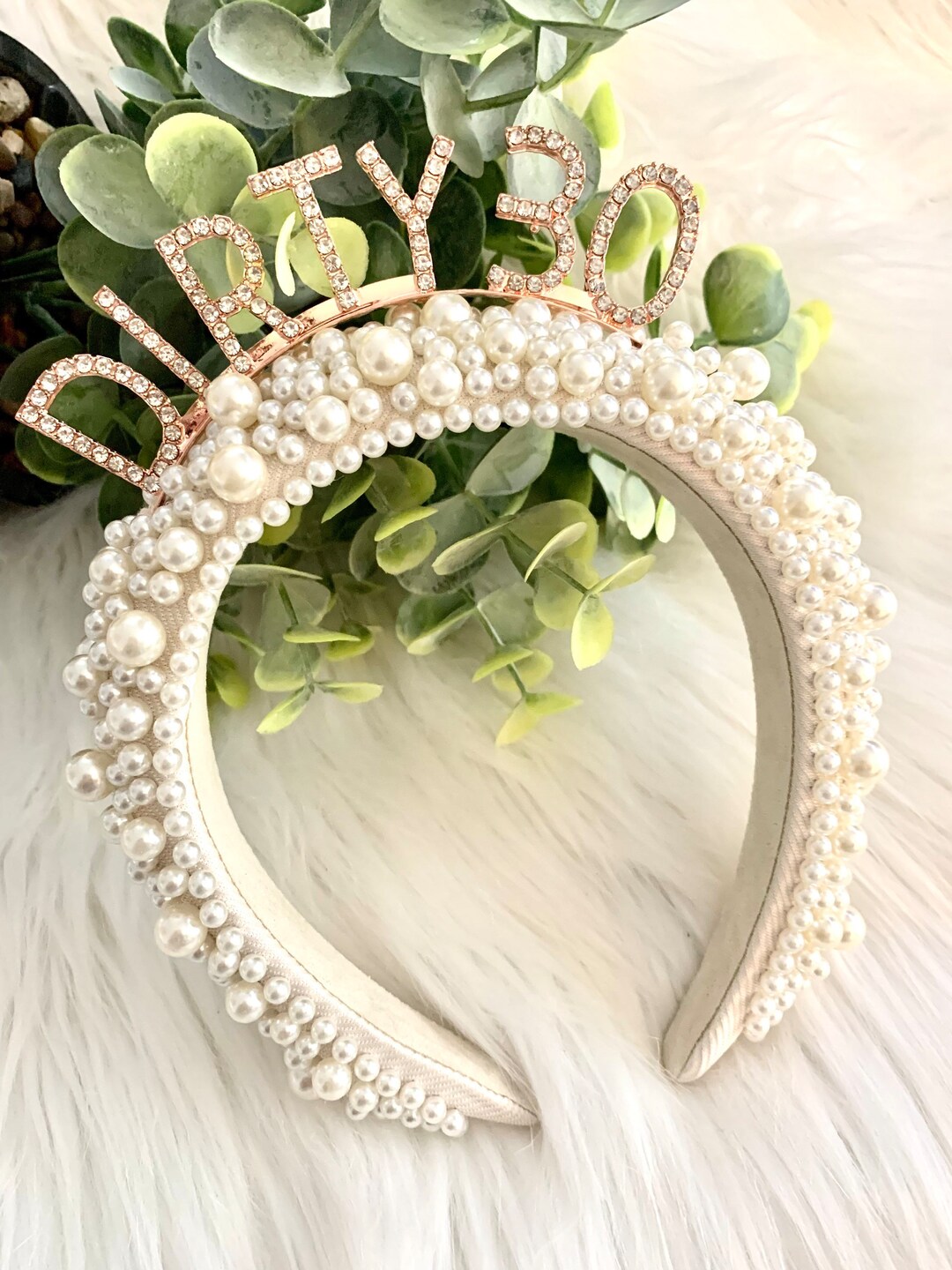 30th Birthday Headband Dirty Thirtybirthday Girlparty - Etsy UK