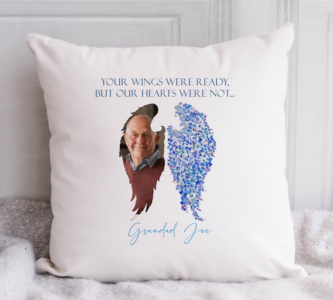 Memorial Cushion Gift, Remembrance Pillow, Picture Cushion, Condolences ...