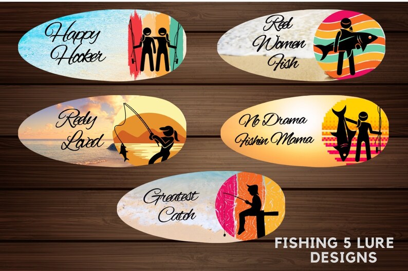 Fishing Lure Pngfishing Lure Designs for Womensublimation - Etsy