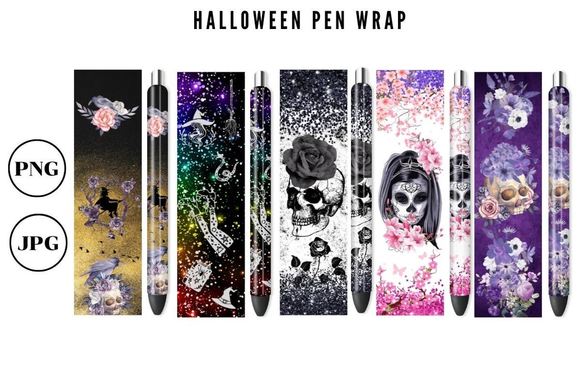 Horror Halloween Pen Wraps Waterslide Epoxy Pen Wrapsink Joy - Etsy