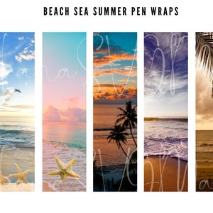 Pen Wraps Beach Sea Summer ,pen Wraps Waterslides,digital Download PNG ...
