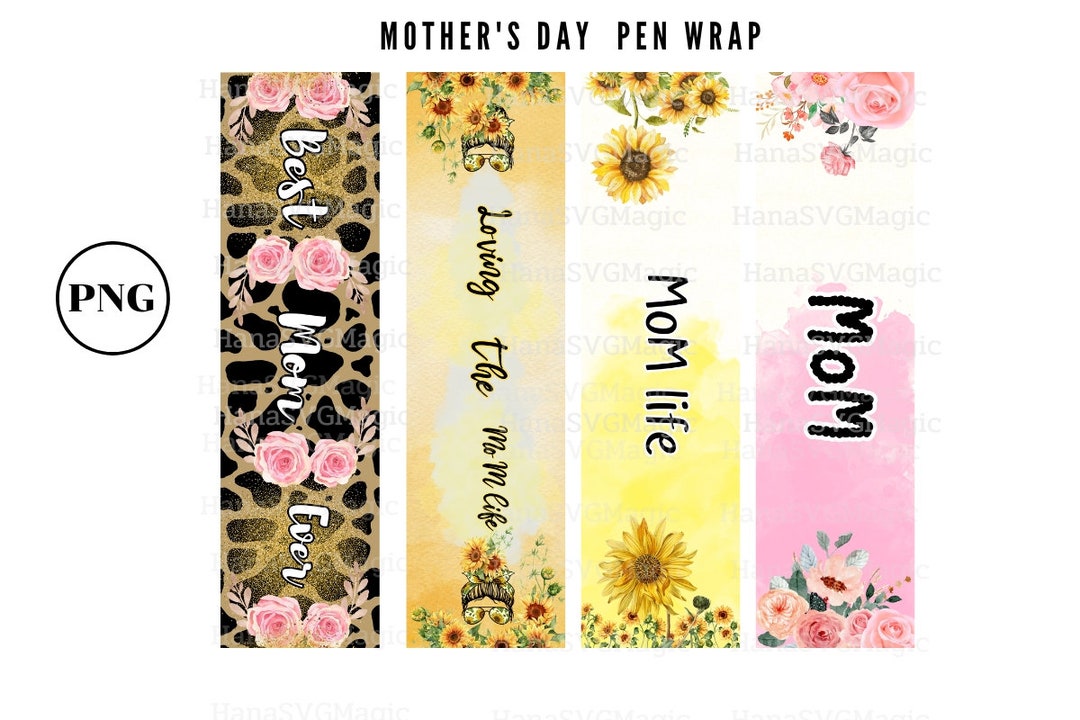 Loving the Mom Life Pen Wrap Template,mother's Day Sublimation Pen ...