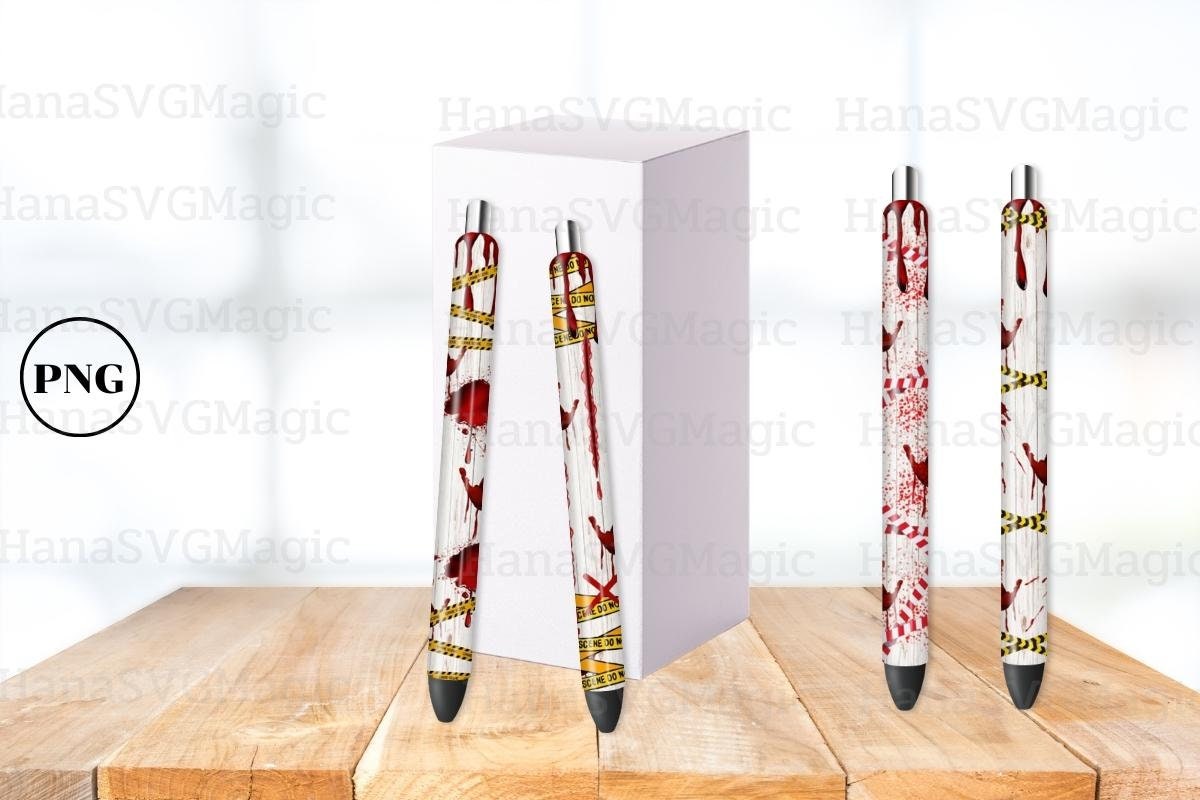 True Crime Pen Wraphalloween Pen Wrap Templatepen Wraps - Etsy