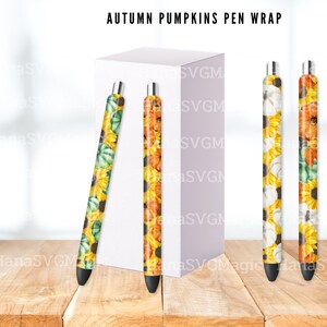 Autumn Pumpkins Pen Wrap PNG Sublimation Designs,pumpkin Pen Wrap ...
