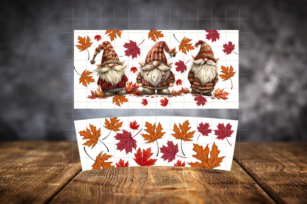 Thankful Gnomes 40oz Tumbler Wrap: Seamless Sublimation Design (digital ...