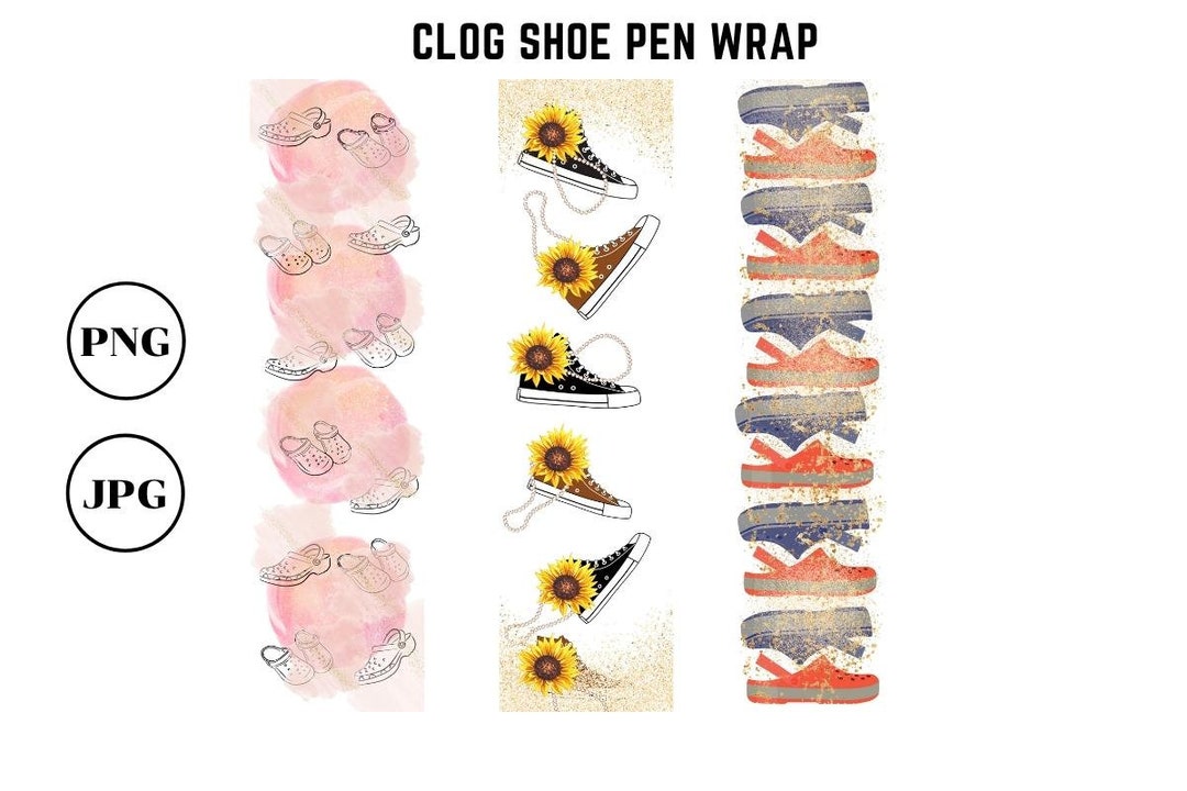 Clog Shoe Pen Wrap: Sublimation Waterslide Design (digital Download) - Etsy