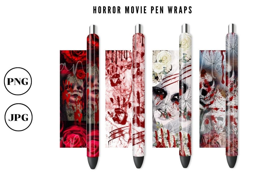 Pen Wrap Horror Movie ,pen Wraps Waterslides,digital Download PNG File ...