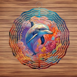 Dolphin Under the Sea,wind Spinner Door Hanger Ornament,digital ...