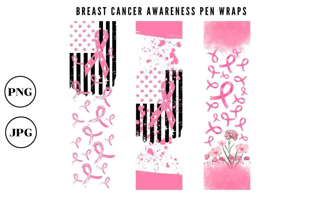 Breast Cancer Awareness Pen Wrap,pen Wraps Waterslides,digital Download ...