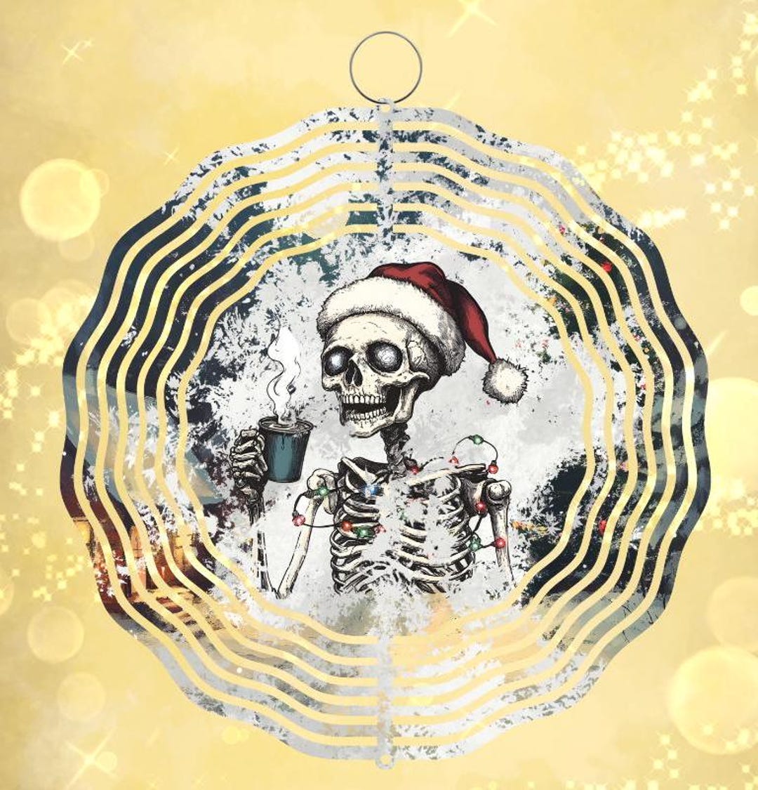 Christmas Skeleton Wind Spinner Sublimation Design,wind Spinner Door ...