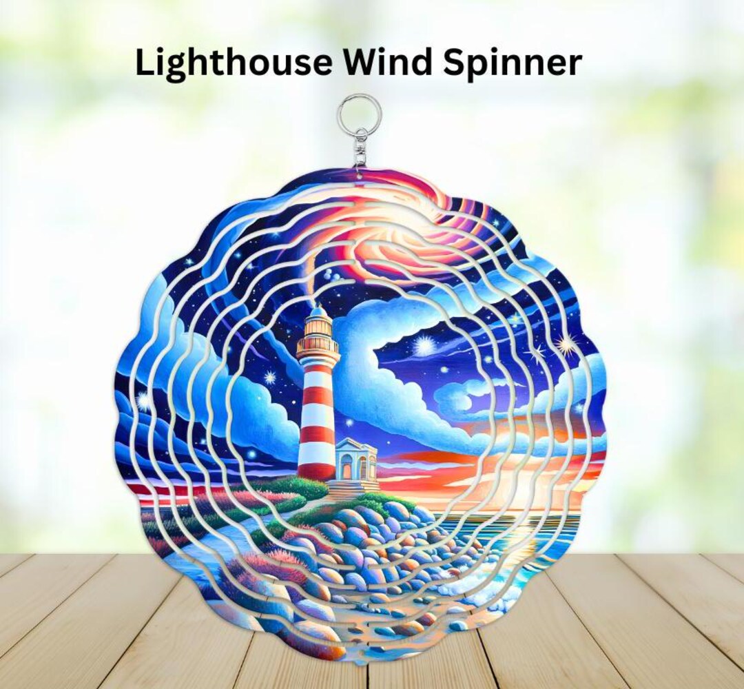 Lighthouse Wind Spinner Png,wind Spinner Door Hanger Ornament ...